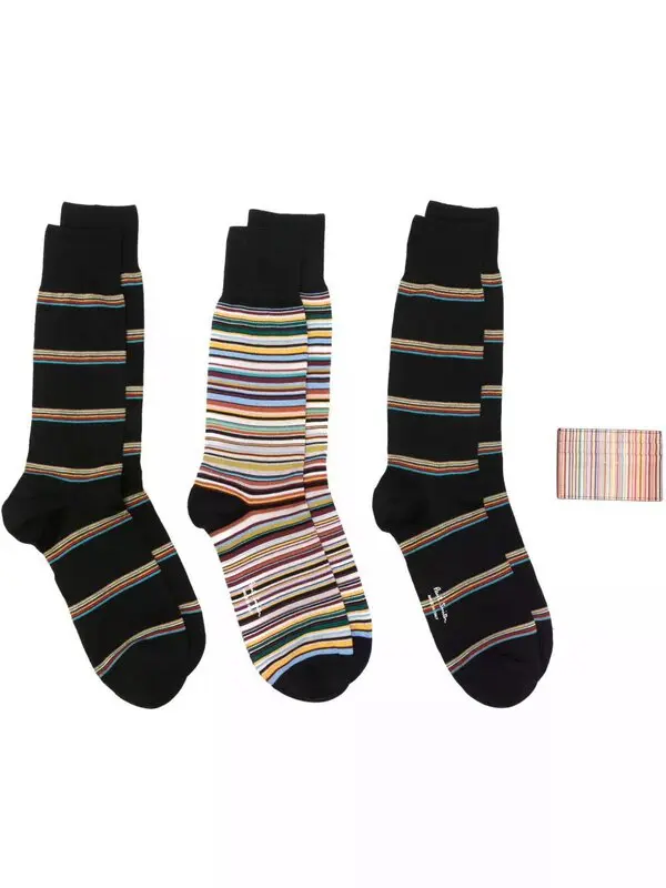 Paul Smith Artist Stripe Socks And Cardholder Set