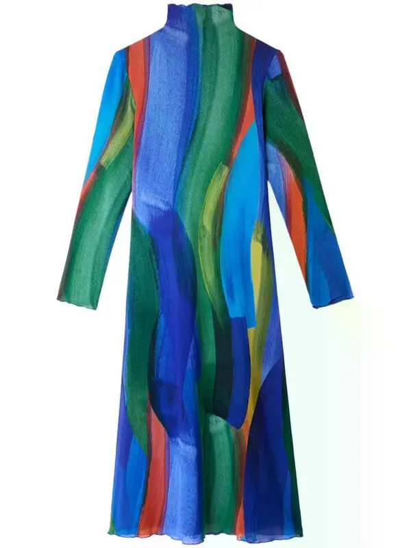 Sunnei Pennellata Midi Dress - Blue