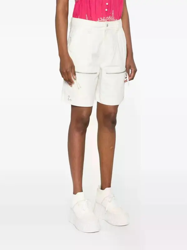 MARANT ETOILE Kynan Cotton Eyelet Shorts - Neutrals