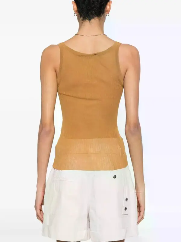 Max Mara Sleeveless Fine-ribbed Knit Top - Neutrals