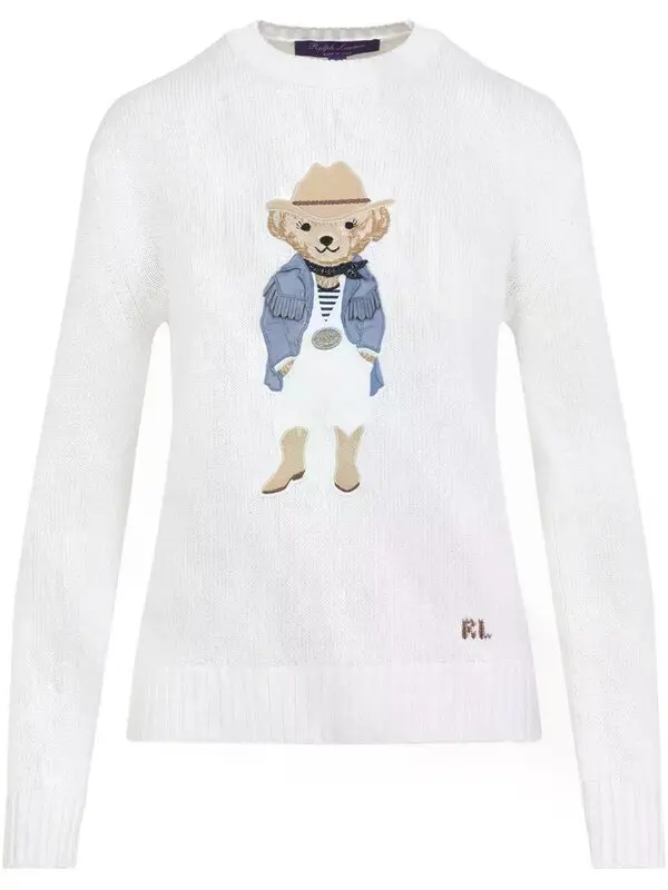 Ralph Lauren Polo Bear Appliqué Jumper - Neutrals