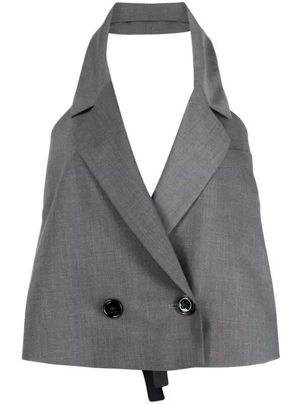 Dorothee Schumacher Halterneck Waistcoat - Grey