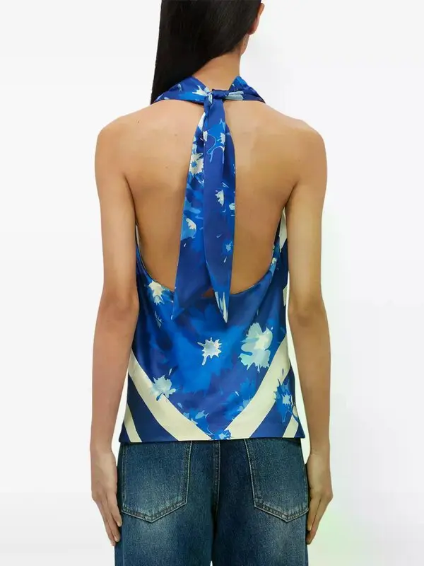 MSGM Halterneck Printed Top