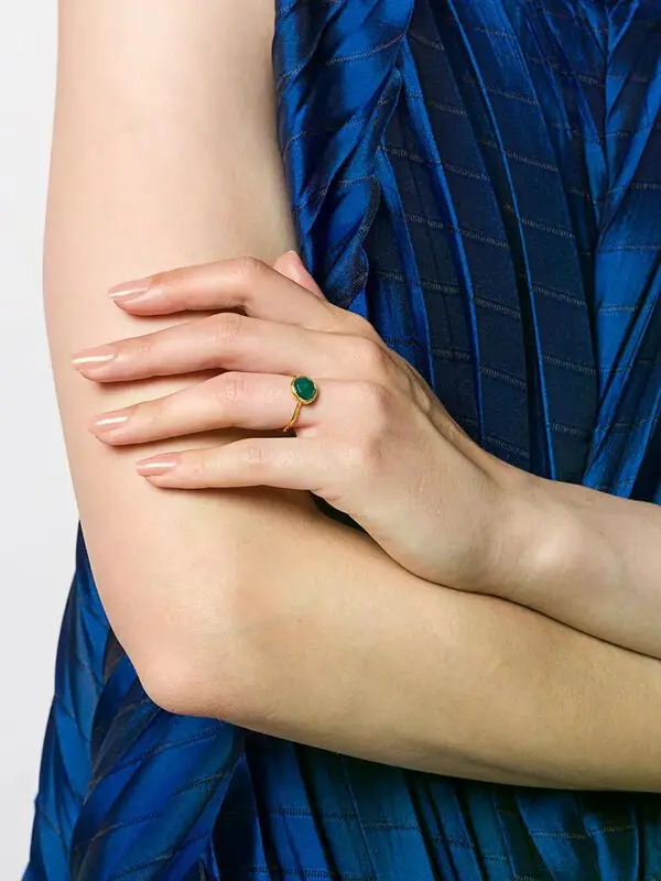 Monica Vinader Siren Stacking Ring With Onyx