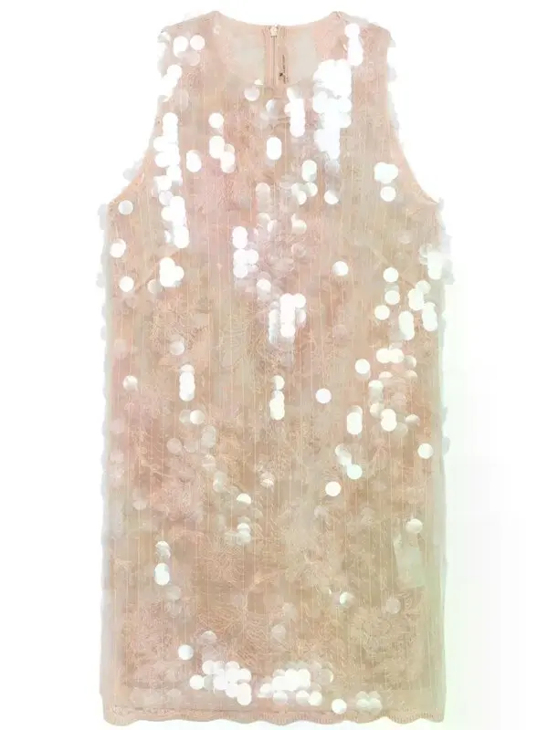 Ermanno Scervino Sequin-embellished Mini Dress - Neutrals