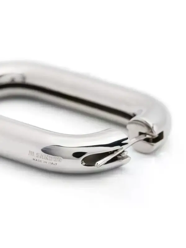 JIL SANDER Sculpted Hoop Earrings