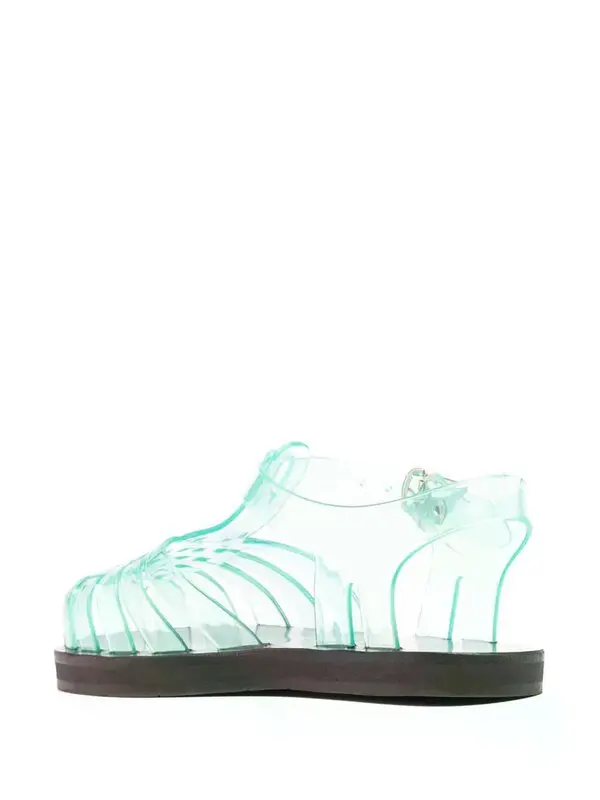 ANCIENT GREEK SANDALS Homeria Jelly Flat Sandals - Green