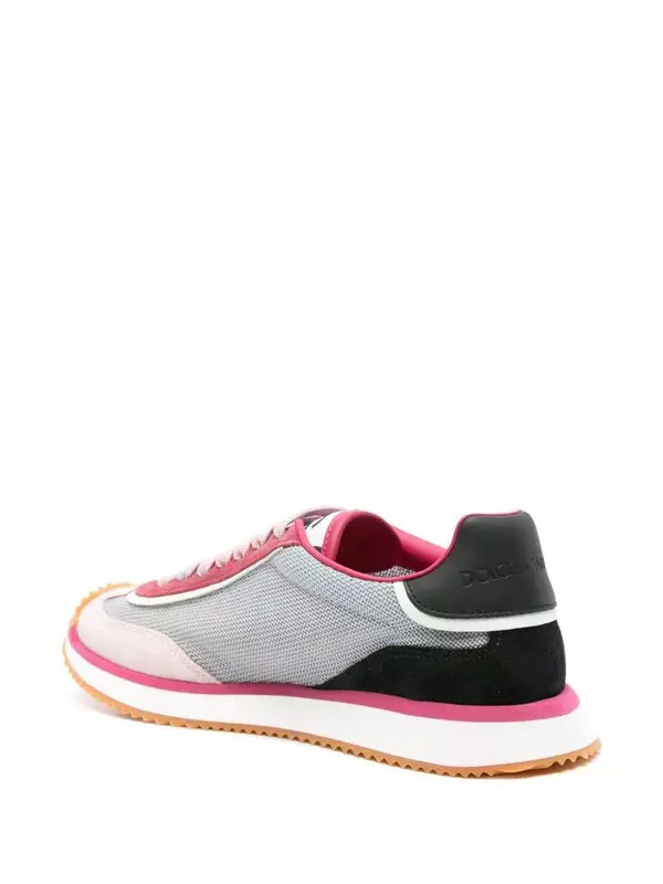 Dolce & Gabbana Aria Panelled Lace Up Sneakers - Pink