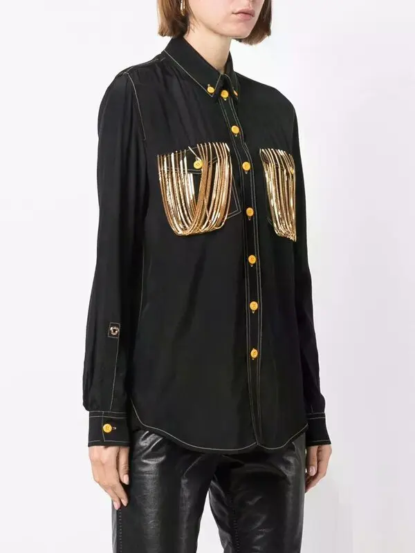 Burberry Chain Pocket Detail Shirt