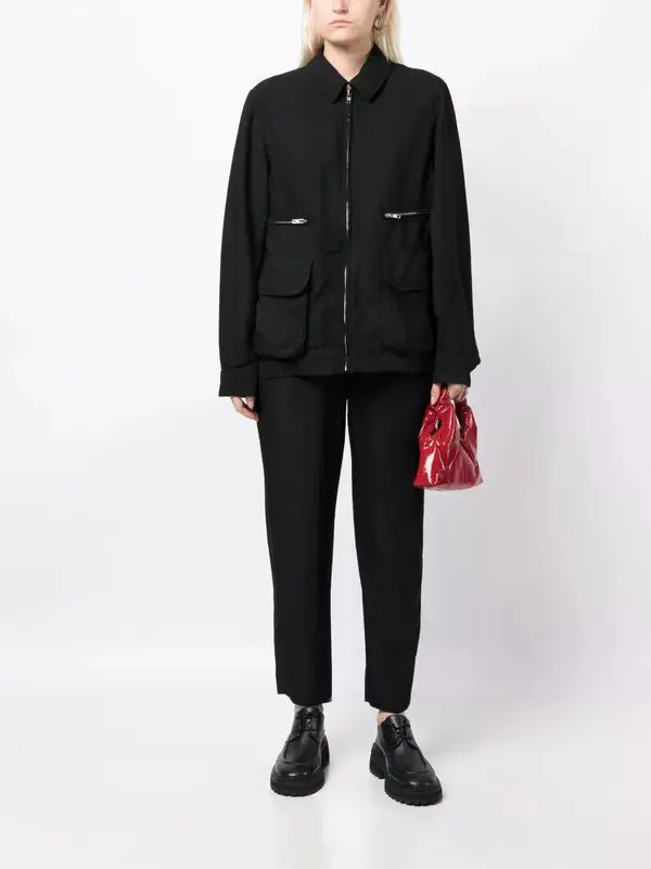 Comme Des Garçons Chevron-pattern Tapered Trousers
