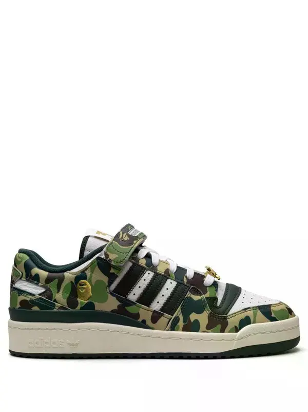 Adidas X Bape Forum 84 Low 30th Anniversary Camo Sneakers