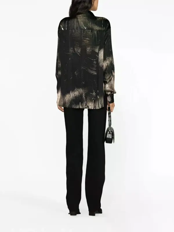 LOUISA BALLOU Abstract Print Long-sleeve Shirt