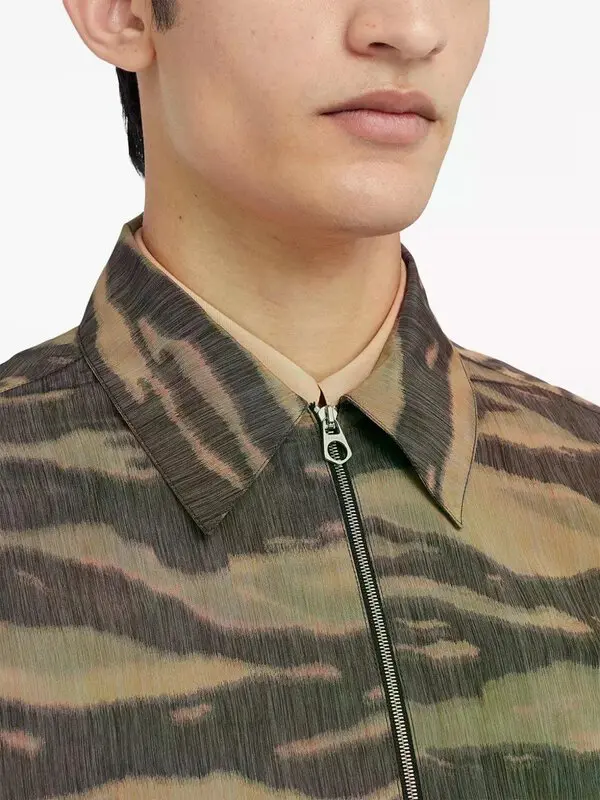 JIL SANDER Printed Zip-up Overshirt