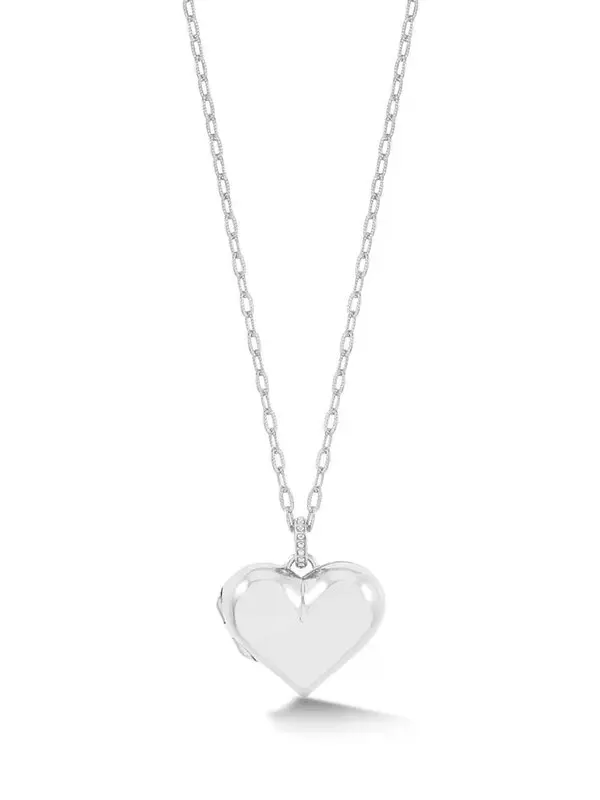 DOWER & HALL Treasured Heart Talisman Necklace - Silver