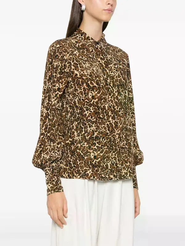 Isabel Marant Étoile Teysa Animalier Print Silk Shirt
