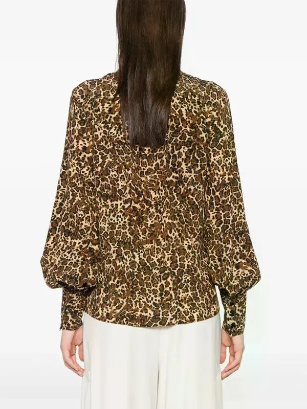 Isabel Marant Étoile Teysa Animalier Print Silk Shirt