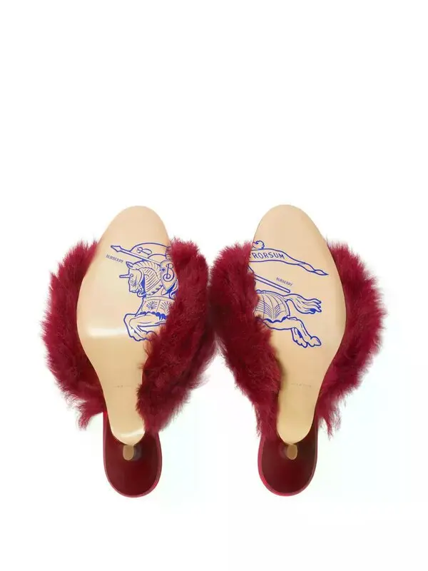 Burberry Jackie Shearling Sandals