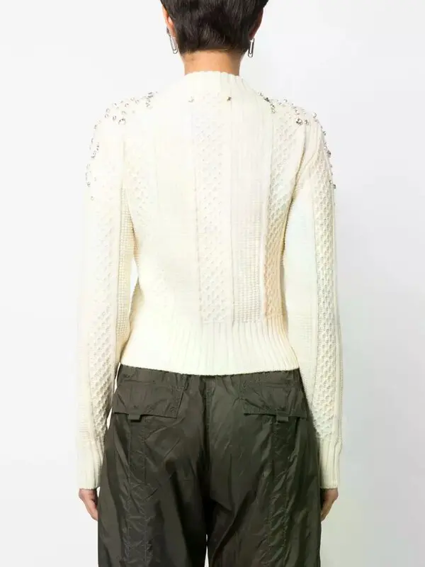 GOLDEN GOOSE Virgin Wool Jumper With Crystal Embellishments