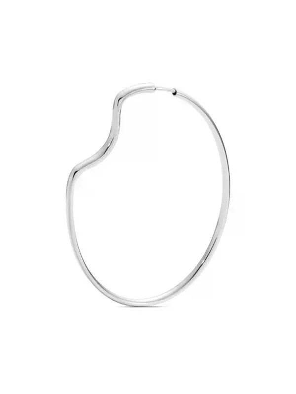 MARIA BLACK Sculpted Hoop Earring - Silver