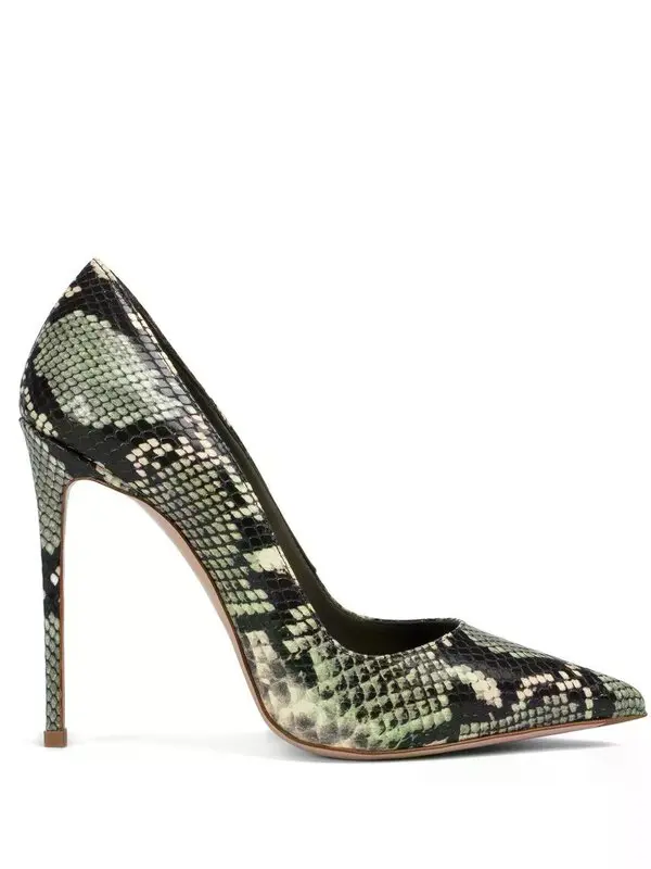 LE SILLA 140mm Eva Snakeskin Pumps - Green