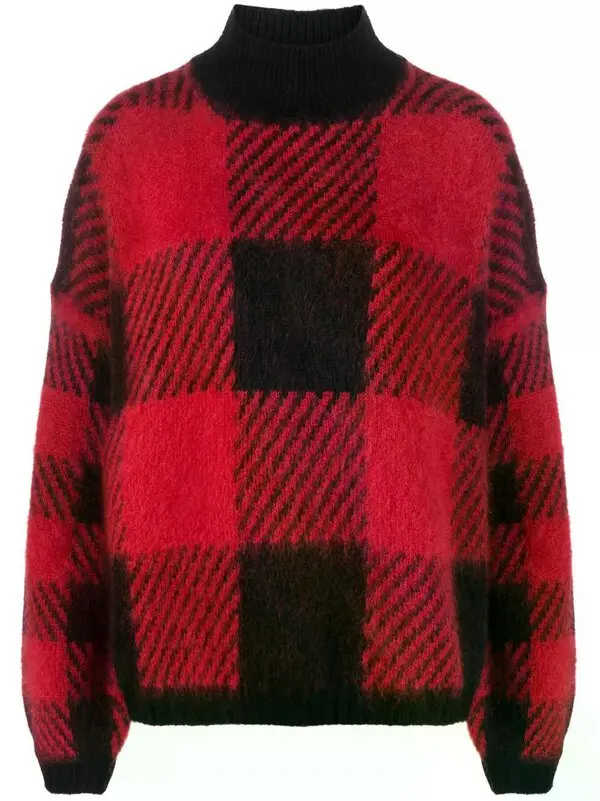 Woolrich Checked Intarsia Knitted Jumper - Red