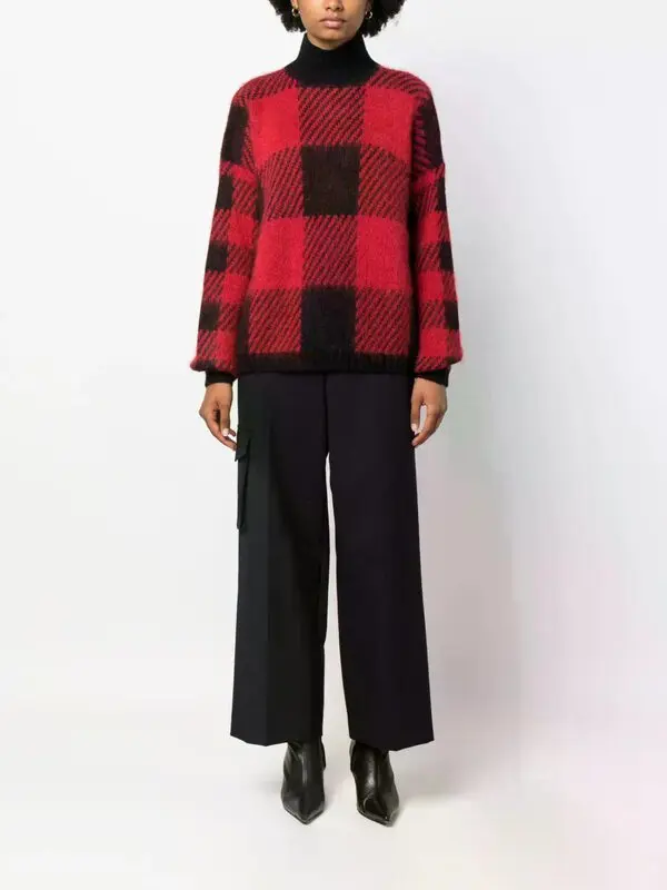 Woolrich Checked Intarsia Knitted Jumper