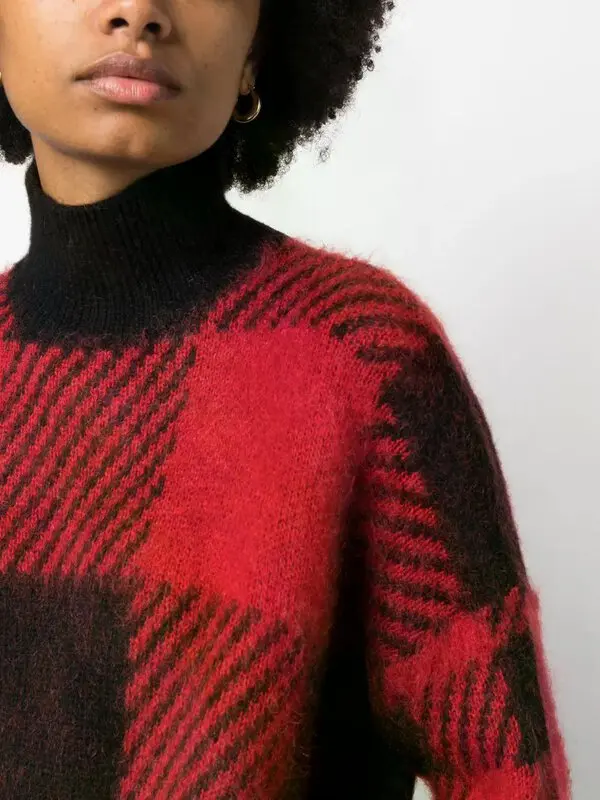 Woolrich Checked Intarsia Knitted Jumper