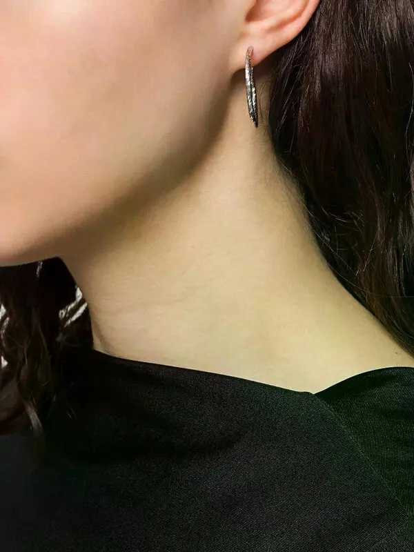 MARIA BLACK 14kt White Gold Alba Hoop Earring