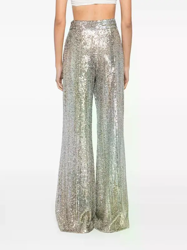 Elie Saab Gradient Sequinned Wide-leg Trousers