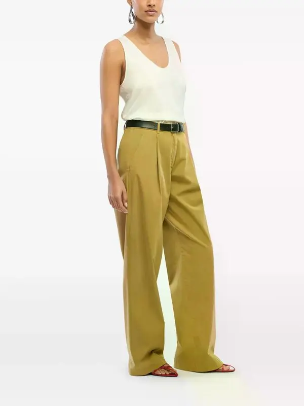 Another Tomorrow Pleat-detail Trousers