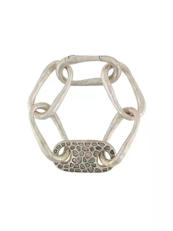 PARTS OF FOUR Sterling Medium Link Bracelet With Diamonds - Silver