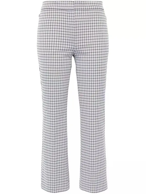 Theory Houndstooth Pattern Stretch Trousers