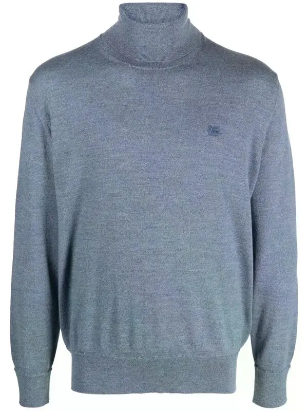 Etro Pegaso Embroidered Roll Neck Jumper