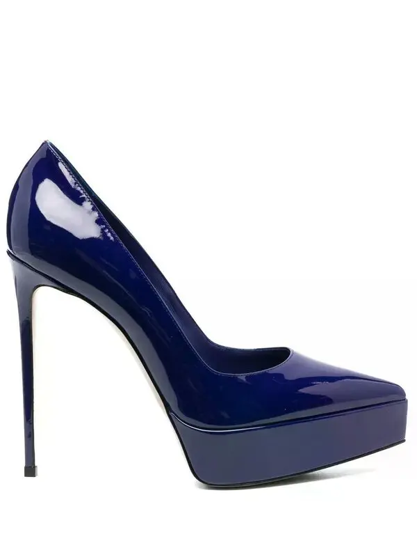 LE SILLA Uma 120mm Patent Leather Pumps - Blue