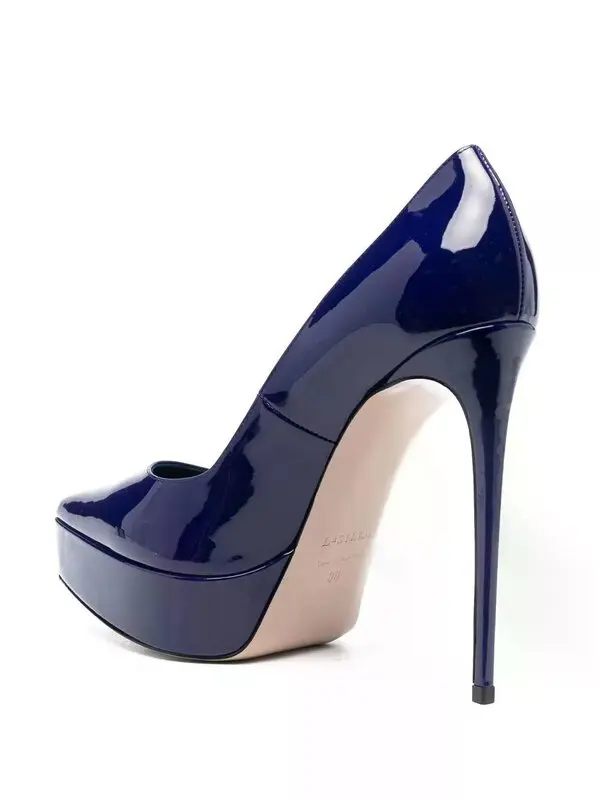 LE SILLA Uma 120mm Patent Leather Pumps - Blue