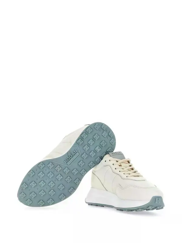 Hogan Leather Lace-up Sneakers - Neutrals