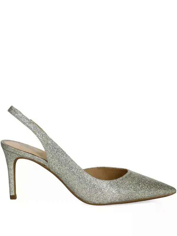 Michael Kors Glitter Slingback Pumps - Silver
