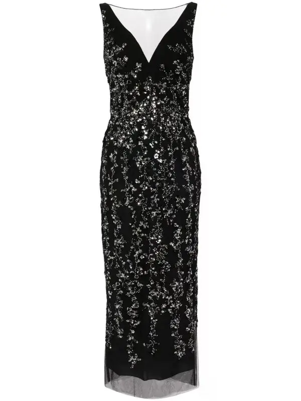 SAIID KOBEISY Embellished Gown - Black