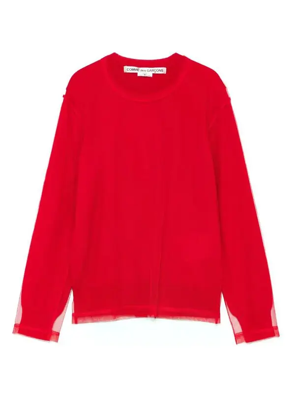 Comme Des Garçons Long Sleeve Top - Red