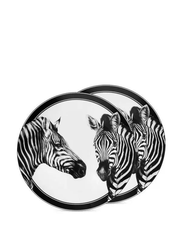 Dolce & Gabbana Zebra-print Porcelain Dinner Plates