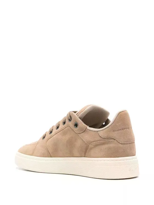 GIUSEPPE ZANOTTI Beige Calf Suede Low-top Sneakers - Neutrals