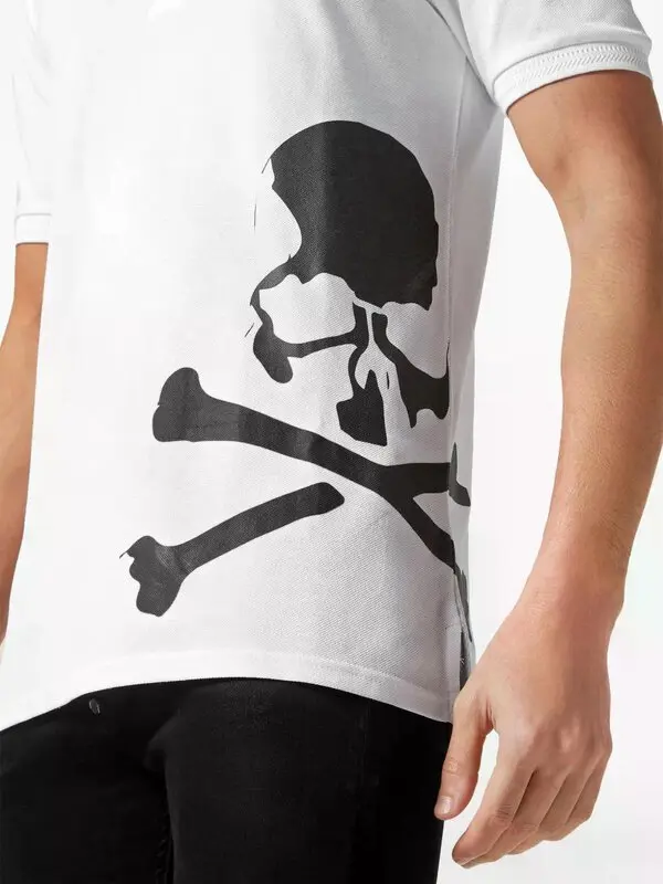 Philipp Plein Skull & Bones Cotton Polo Shirt
