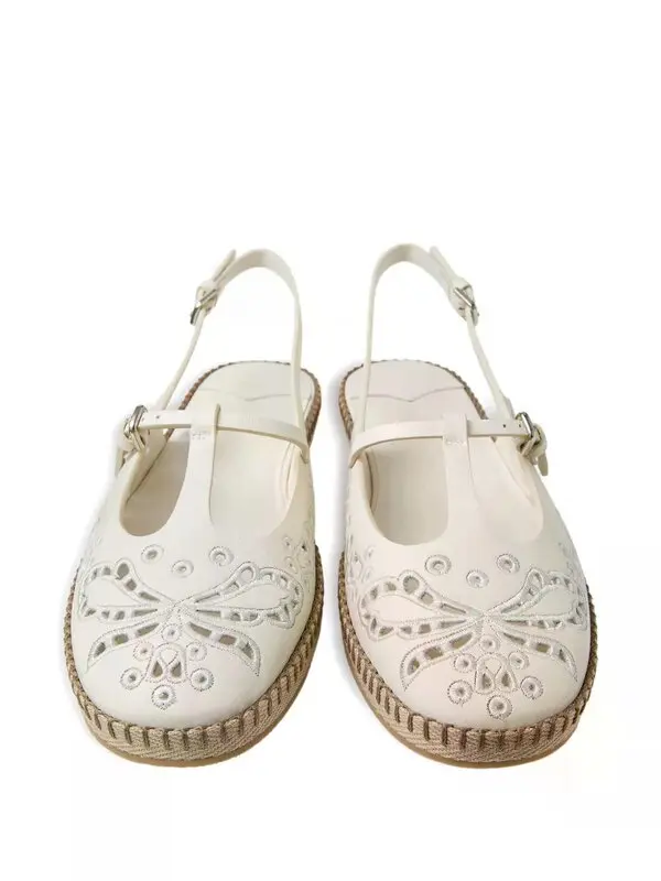 JIMMY CHOO Amiee Espadrilles With Side Buckle - White