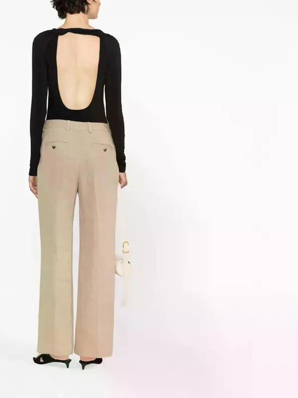 JIL SANDER Open-back Long-sleeved Bodysuit
