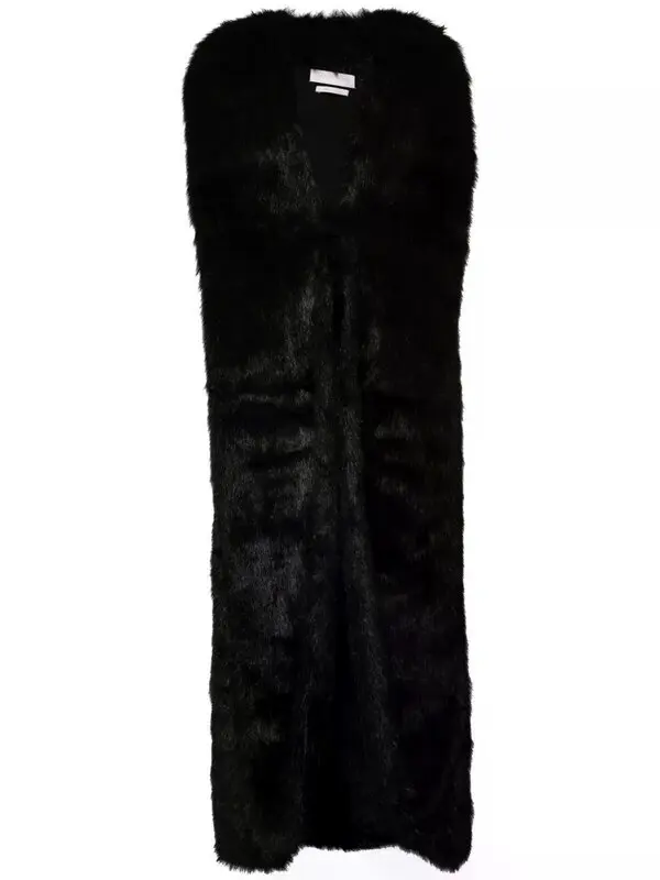 SAIID KOBEISY Faux Fur Maxi Coat