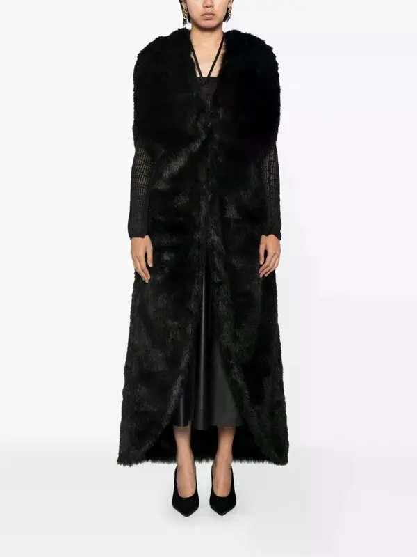 SAIID KOBEISY Faux Fur Maxi Coat