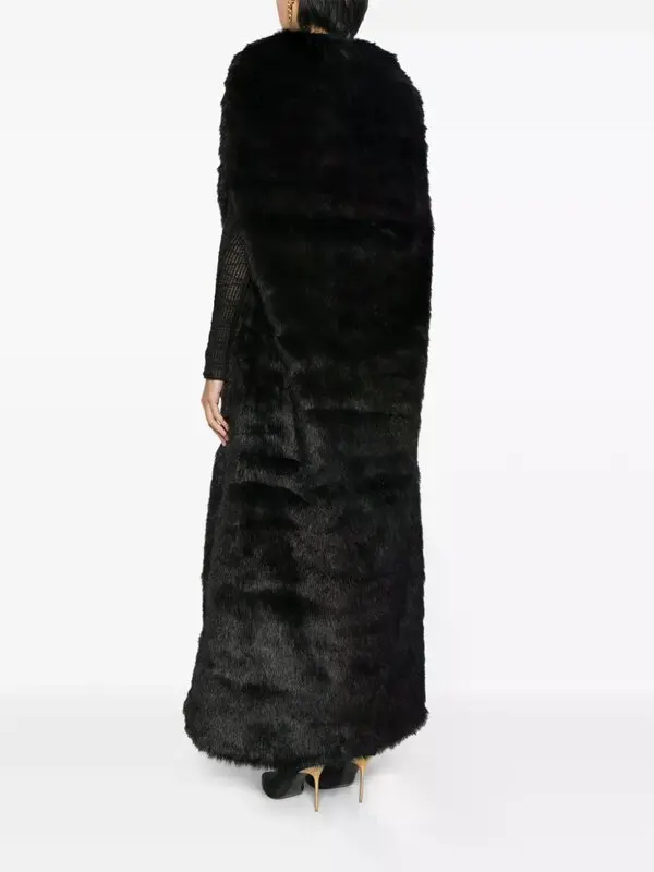 SAIID KOBEISY Faux Fur Maxi Coat