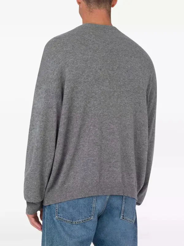 Moschino Laurel Wreath Embroidered Crew Neck Sweater