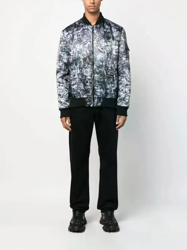 Philipp Plein Graphic Print Bomber Jacket