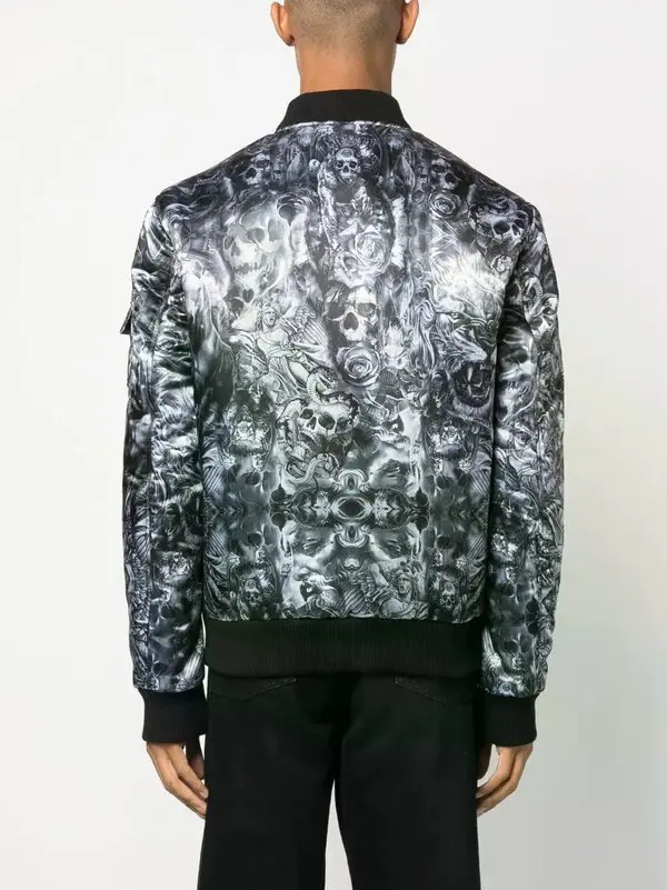 Philipp Plein Graphic Print Bomber Jacket